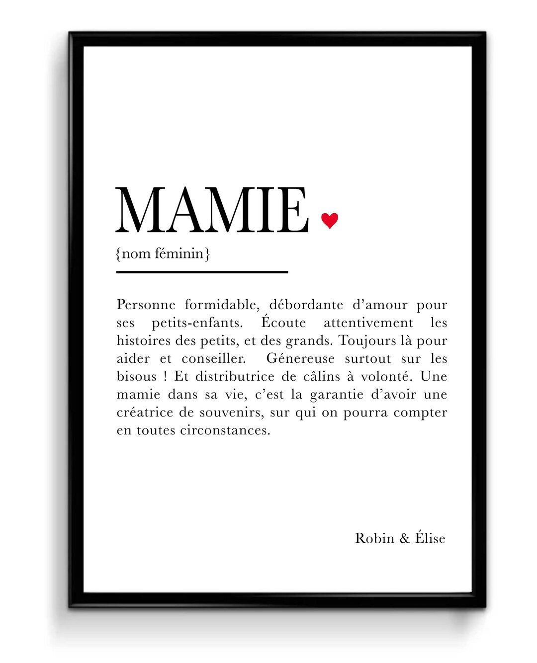 MAMIE Digital Poster With Photo Grandmothers' Day Dates or First Names ...