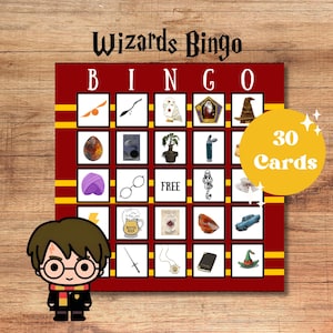 Wizard's Bingo, Potter Parody Party Game, Magical Wizarding World ...