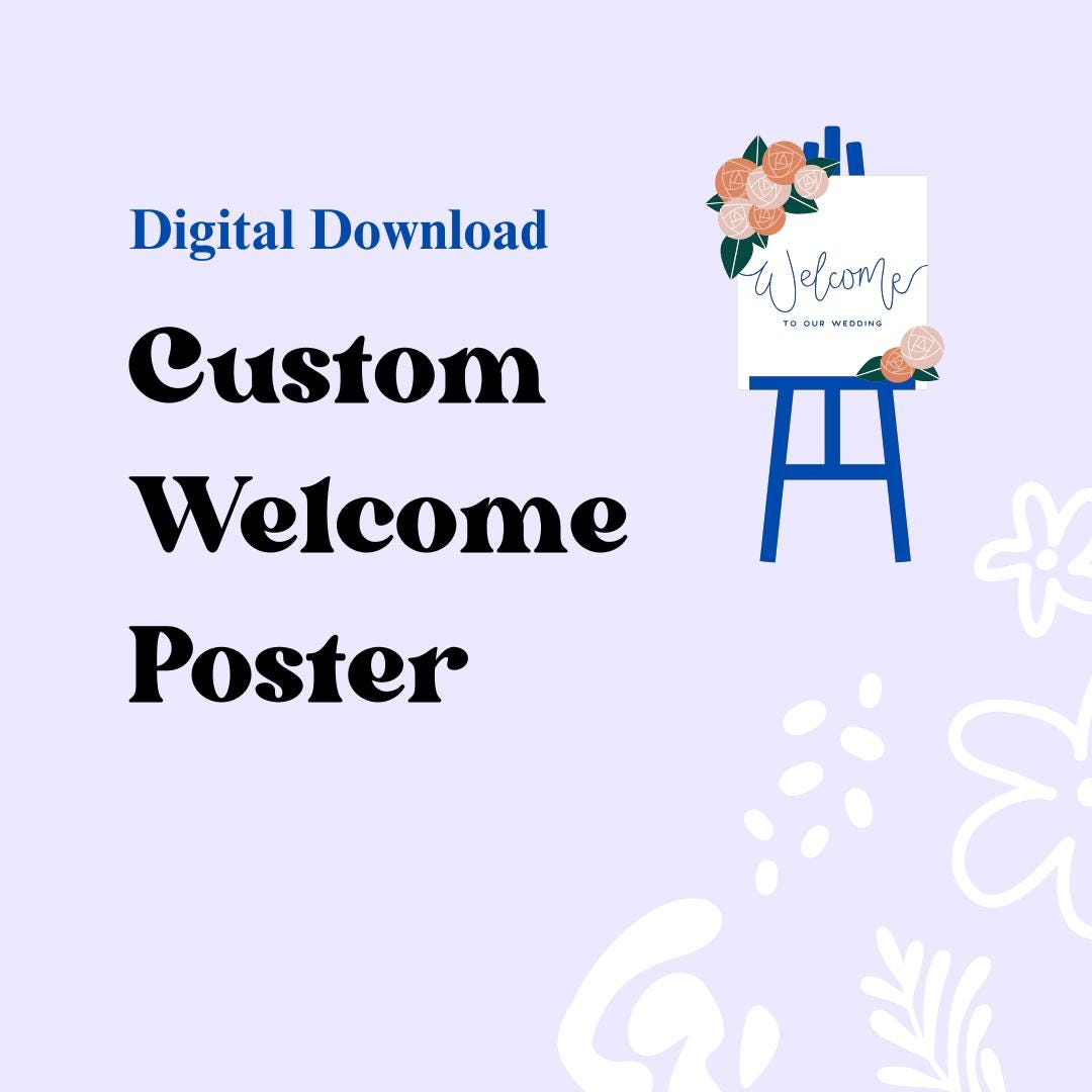 Custom Welcome Poster 16x20 Printable Digital Download Order Form - Etsy