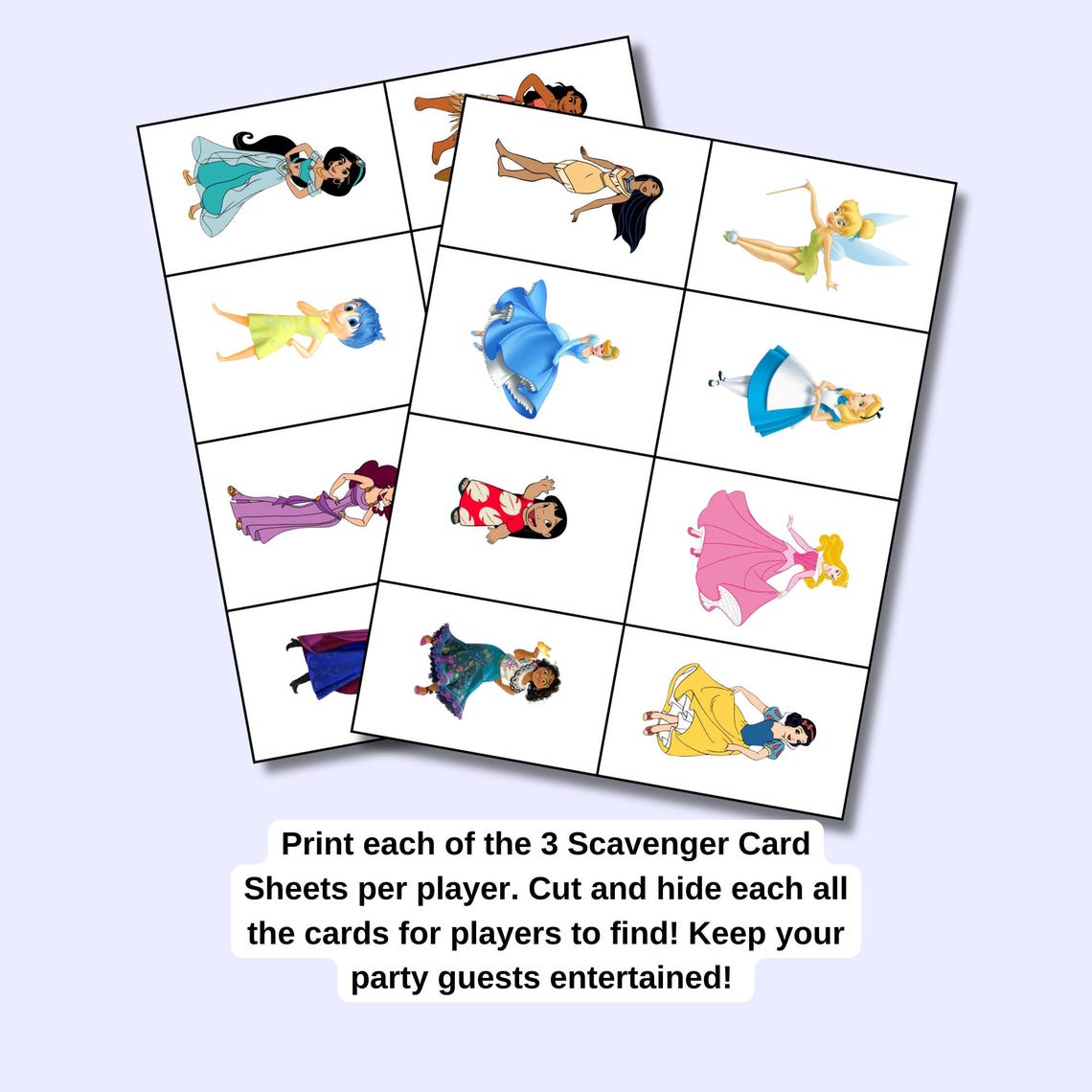 Princess Scavenger Hunt Game, Birthday Party Activity (digital Download ...