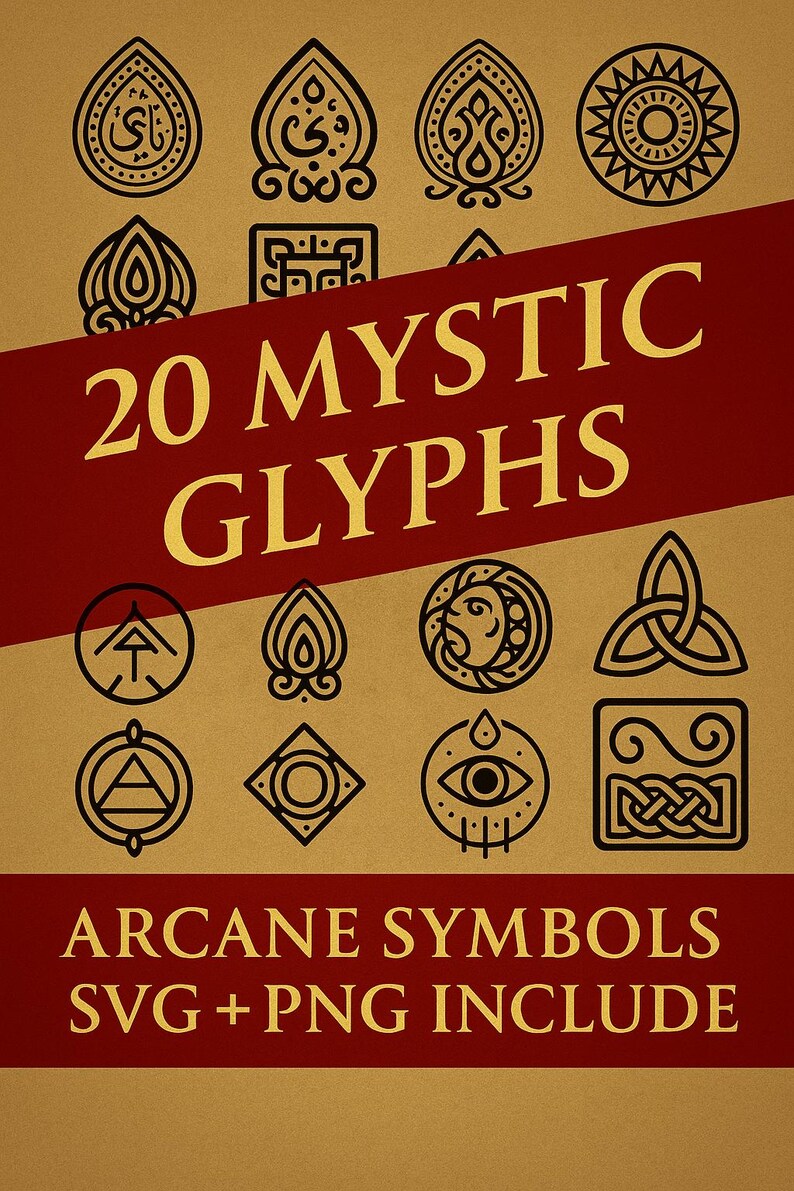 Mystic Glyphs SVG & PNG Bundle – Decorative Symbols for Cricut ...