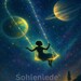 Luma’s Starlight Swing – Digital Robot Girl Wall Art | 8.5x11 & 11x14 ...