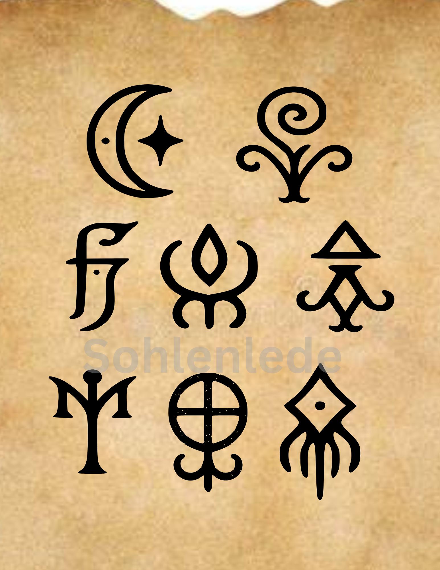 Arcane Alphabet SVG Bundle: 26 Mystical Letter Symbols (digital ...
