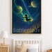 Luma’s Starlight Swing – Digital Robot Girl Wall Art | 8.5x11 & 11x14 ...