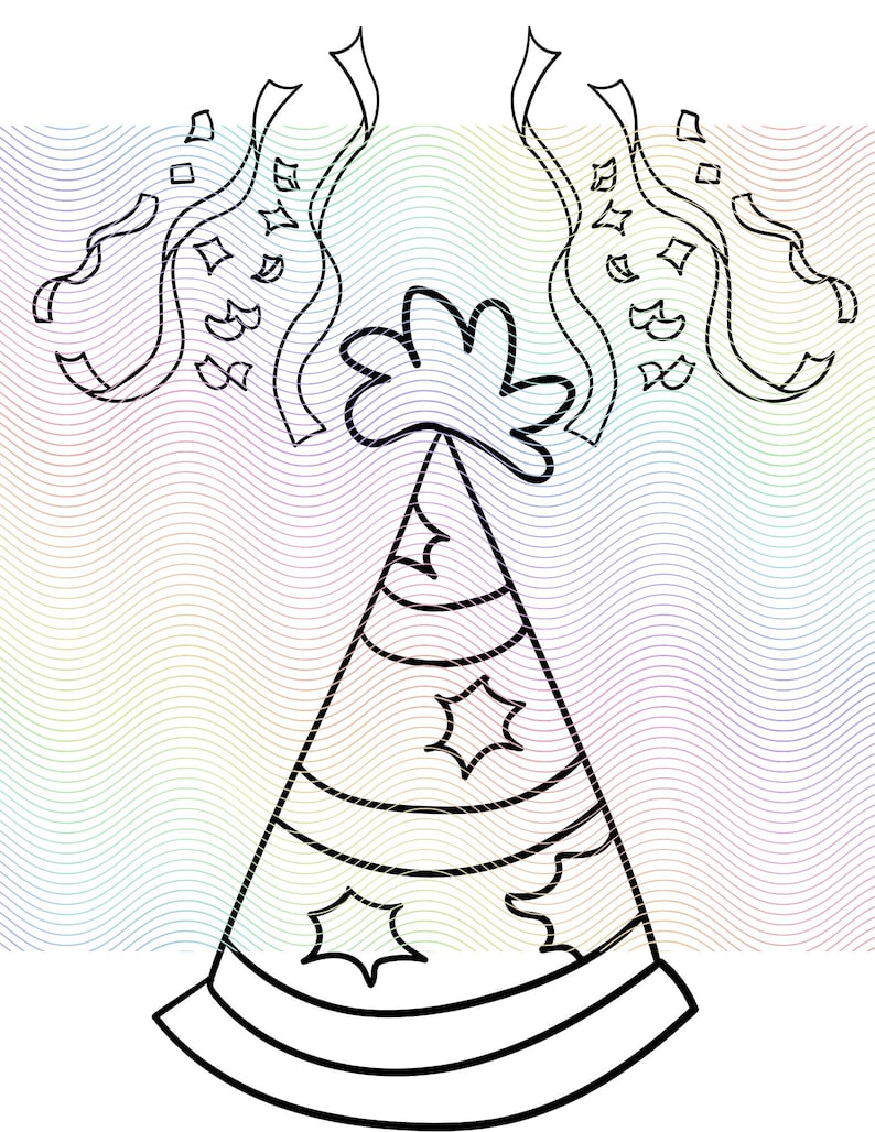 10 New Year 2025 Printable Coloring Pages - Etsy