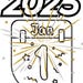 10 New Year 2025 Printable Coloring Pages - Etsy