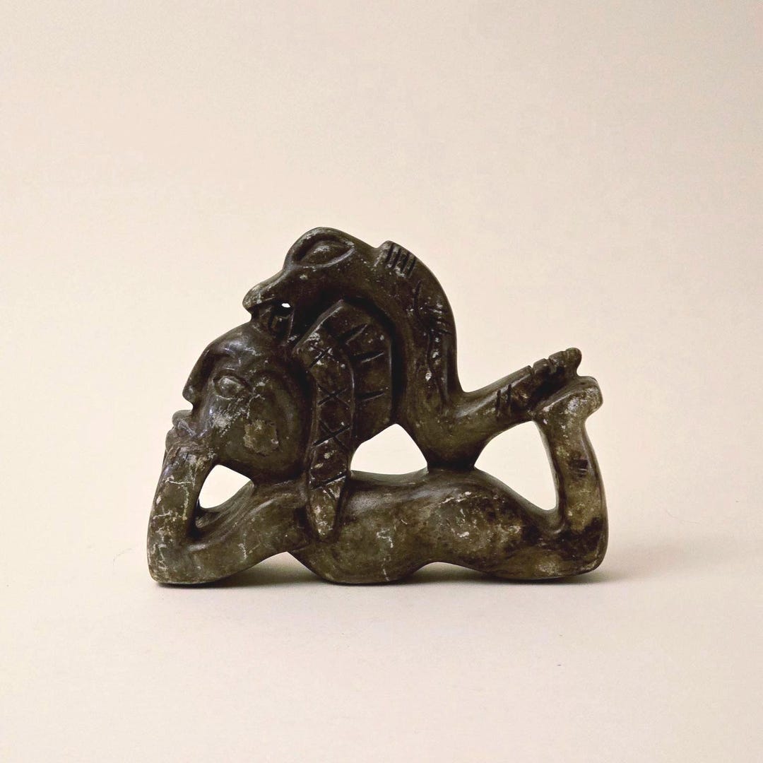 Vintage Innuit Ivory Stone Sculpture L Artist Unknown L Aboriginal Art ...