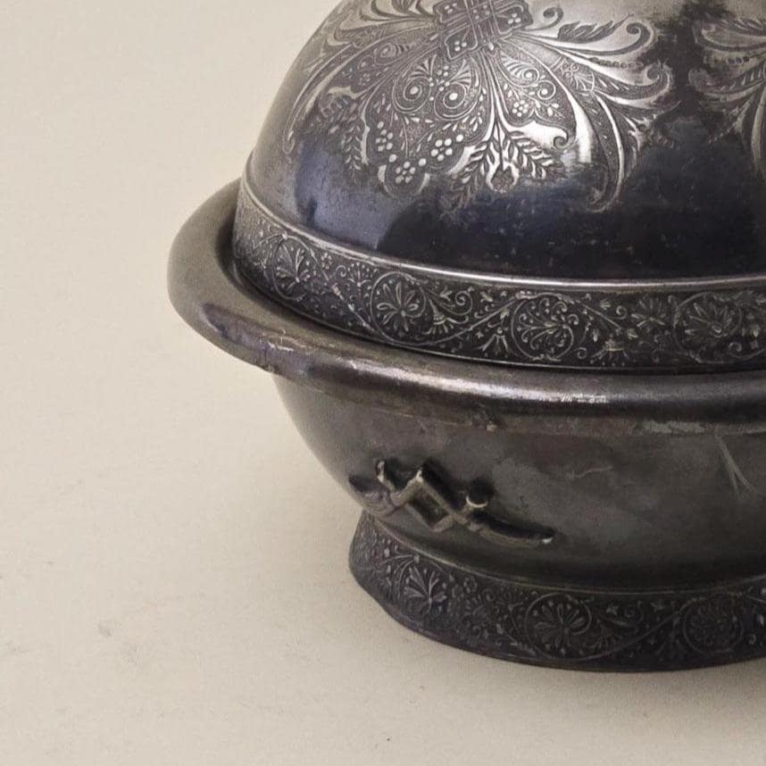 Antique Quadruple Plate Silver Butter Dish: Simpson Hall Miller & Co ...