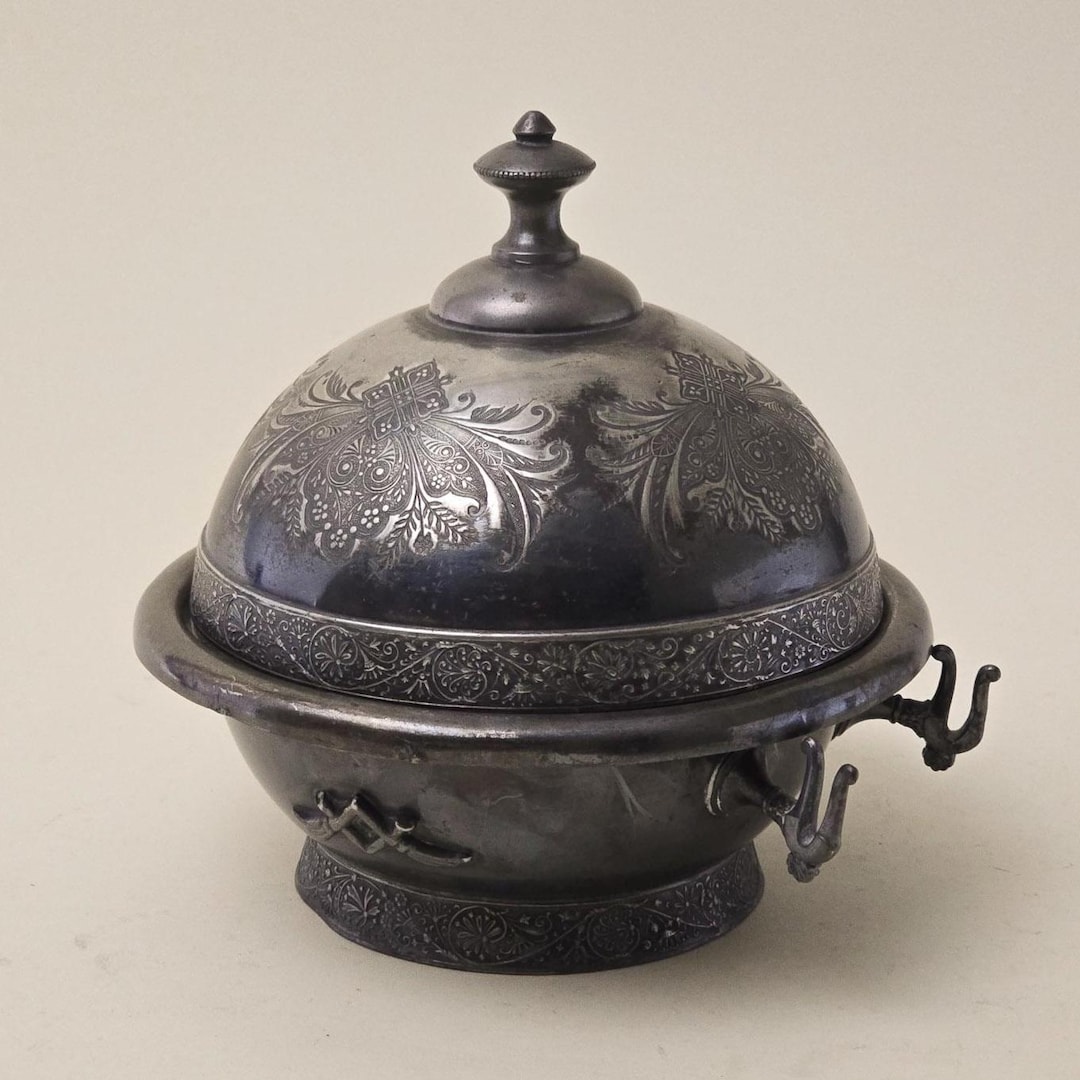 Antique Quadruple Plate Silver Butter Dish: Simpson Hall Miller & Co ...