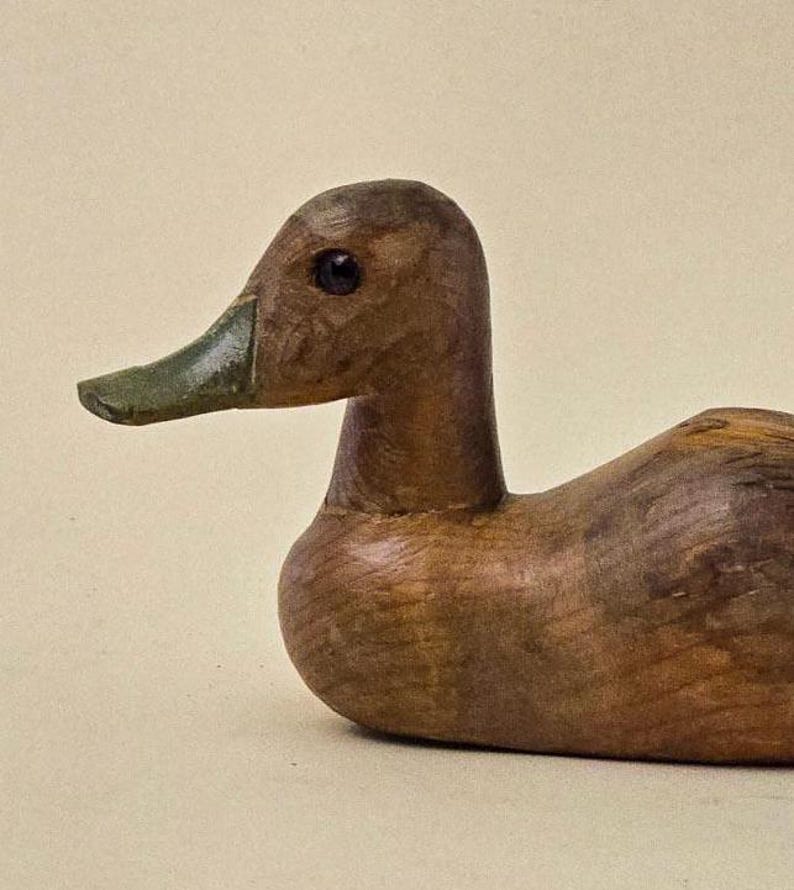 Hand Carved Pine Duck: Vintage Cottagecore Decor - Etsy