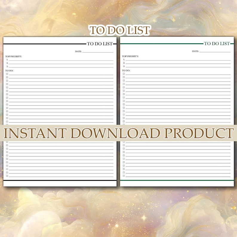 Minimalist To-do List Printable | Aesthetic Task Planner | Daily ...