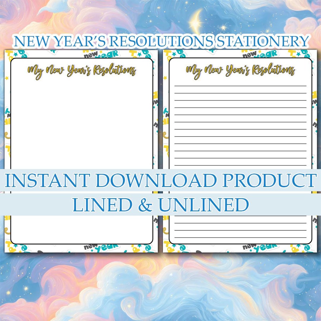 New Year's Resolutions 2026 - Yearly Goals - Planning Page ...