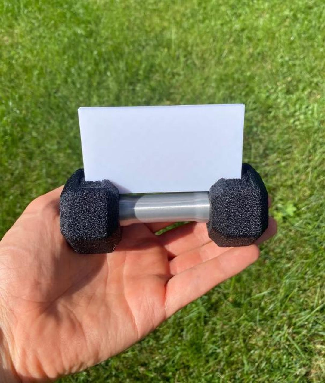 Dumbbell Business Card Holder, Fitness Desktop Decor, 3D Printed, Gift ...