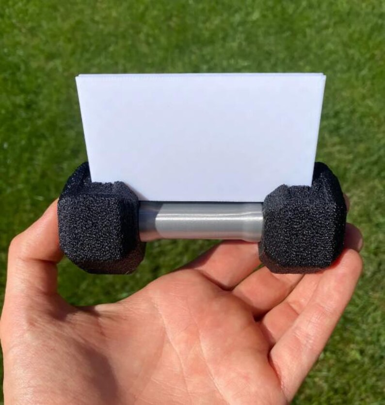 Dumbbell Business Card Holder, Fitness Desktop Decor, 3D Printed, Gift ...