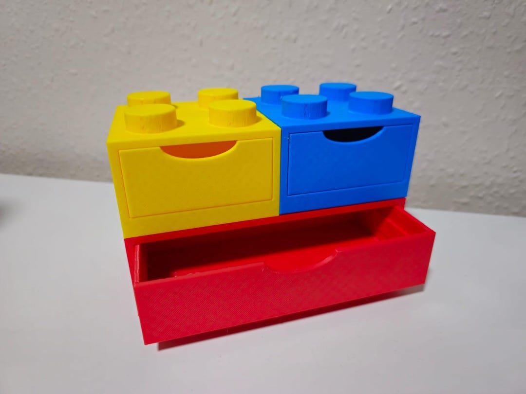 3D Printed Stackable Building Brick Style Desk Draws - Etsy
