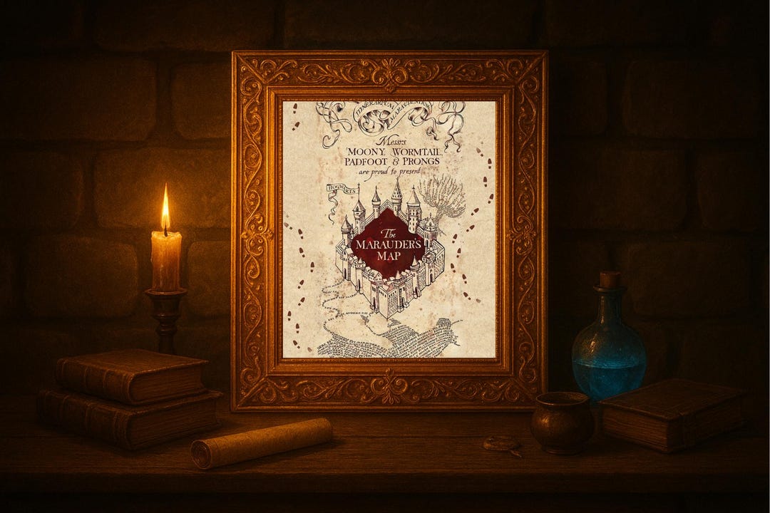 The Marauders Map: Harry Potter Poster (digital Download) - Etsy