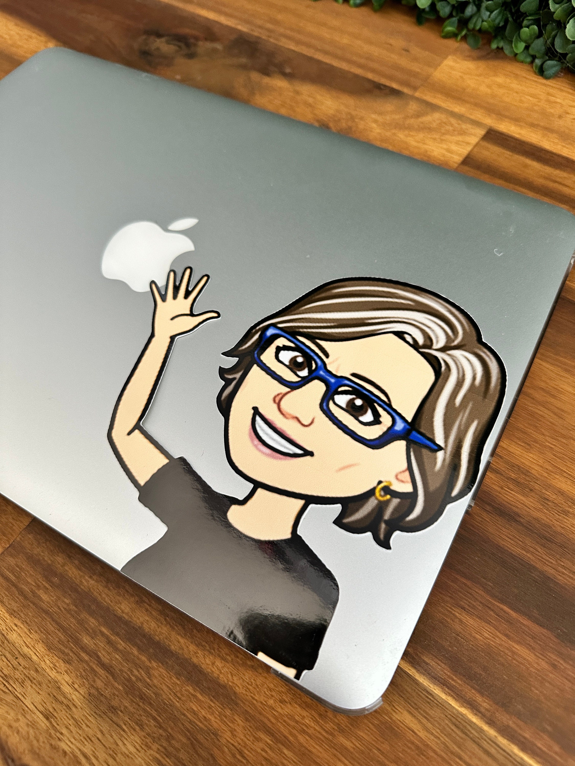 Bitmoji Laptop Decal Teacher Personalised Label - Etsy