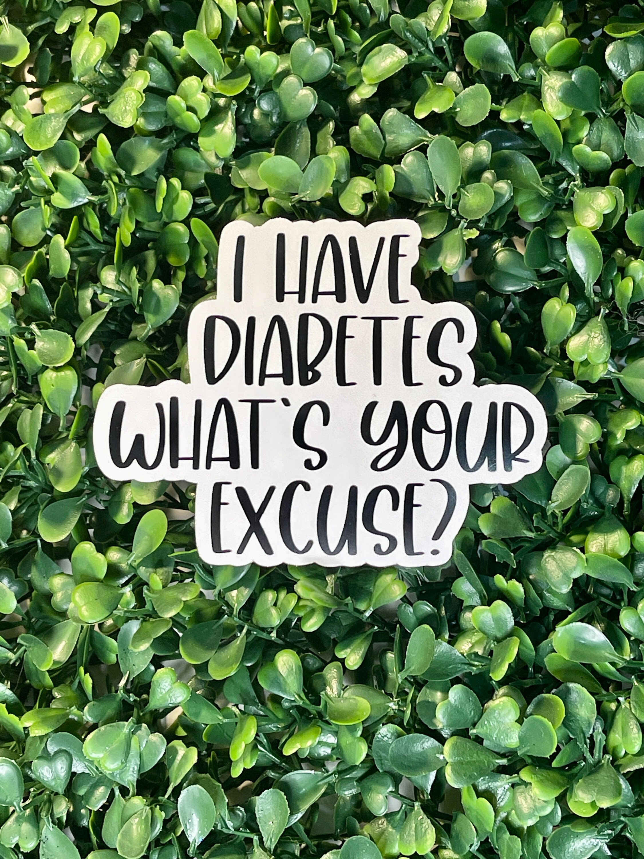 What's Your Excuse | Diabetes Sticker | Funny Diabetes Sticker ...