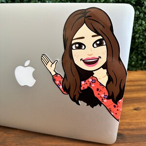 Bitmoji Laptop Decal | Teacher | Personalised Label | - Etsy