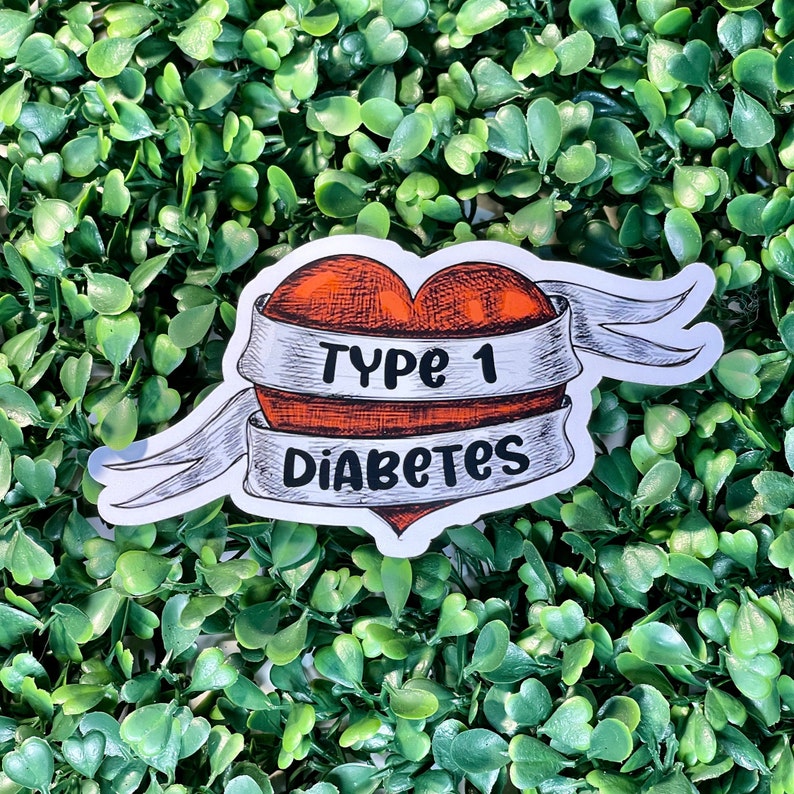 T1D Heart | Diabetes Sticker | Funny Diabetes Sticker | Diabetic ...