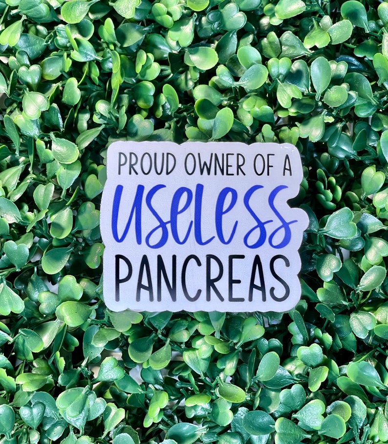 Useless Pancreas | Diabetes Sticker | Funny Diabetes Sticker | Diabetic ...