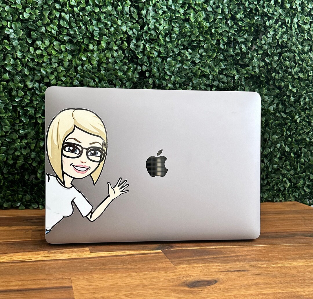 Bitmoji Laptop Decal | Teacher | Personalised Label | - Etsy
