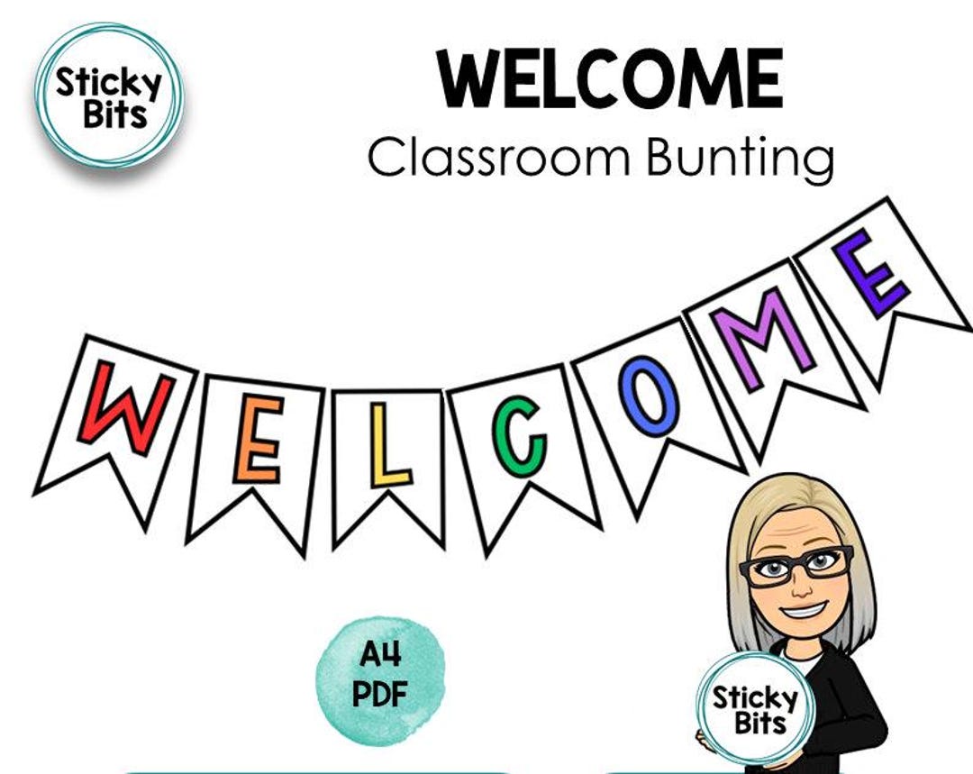 WELCOME BUNTING | Classroom Bunting, Positivity, Wellbeing - Etsy