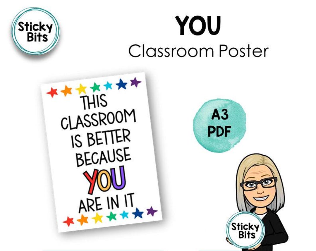 YOU | Classroom Poster, Positivity, Wellbeing - Etsy
