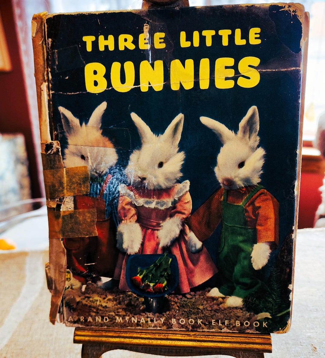 Vintage Children's Book Three Little Bunnies 1950 Photographs of Real ...