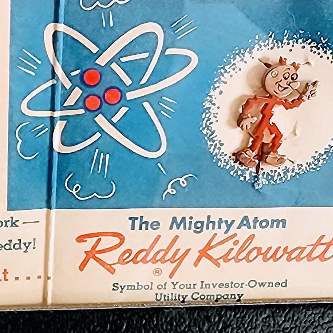 Reddy Kilowatt Vintage Pin Original Packaging and Free Reddy Image Gift ...