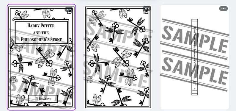 Harry Potter Book Binding Cover File SVG - Etsy