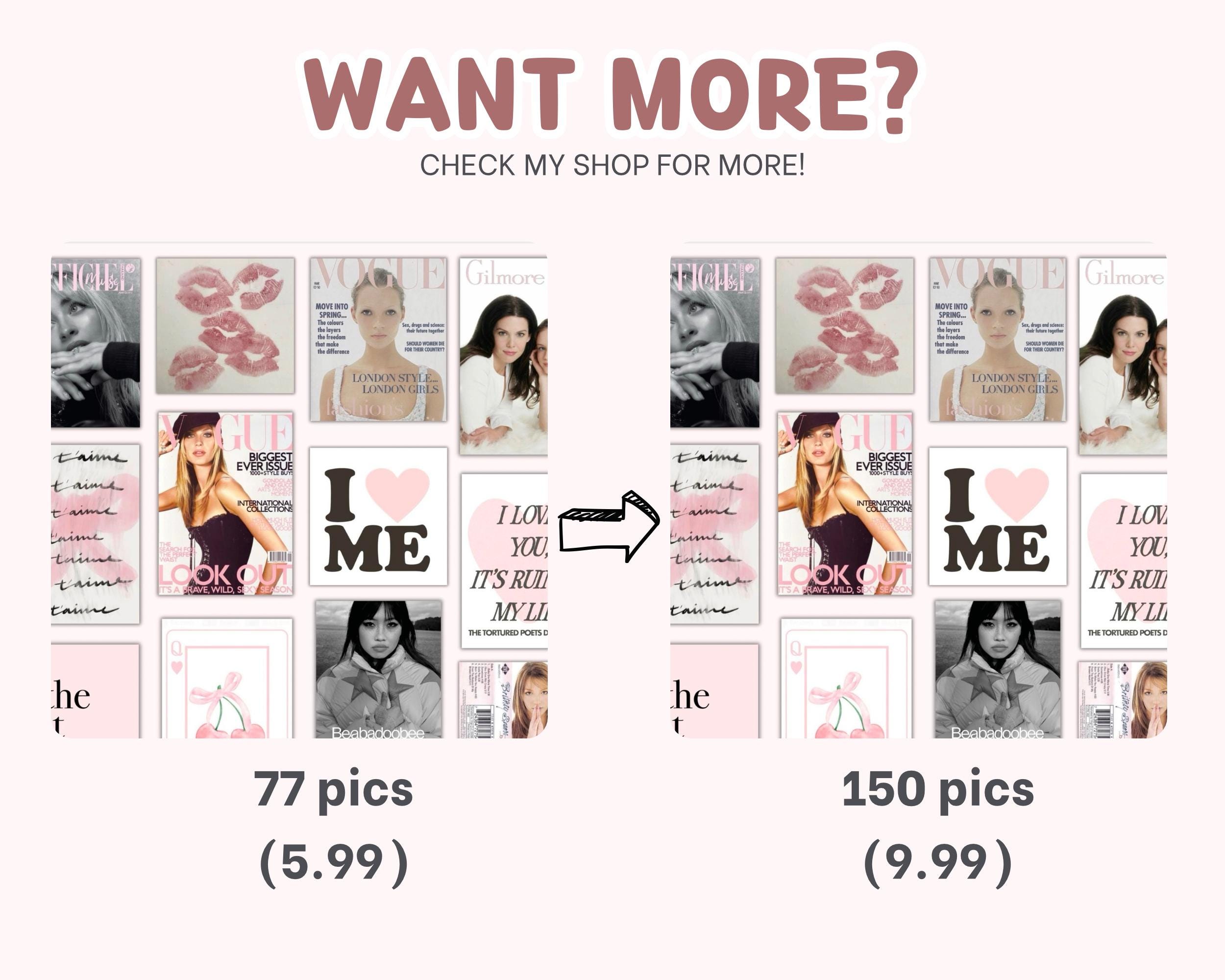 77pc Coquette Poster Picture Collage Dreamy Coquette Aesthetic Wall Art ...