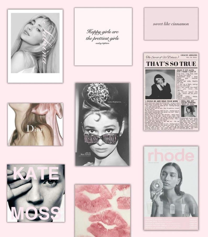 148pc Coquette Poster Picture Collage Dreamy Coquette Aesthetic Wall ...