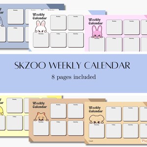 Instant Download Printable Weekly SKZOO Calendar | Digital Download ...
