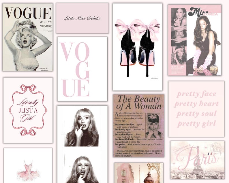 148pc Coquette Poster Picture Collage Dreamy Coquette Aesthetic Wall ...