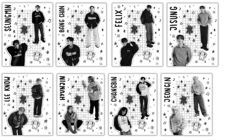 Stray Kids Blue Preppy Poster Picture Collage Dreamy Preppy Aesthetic ...