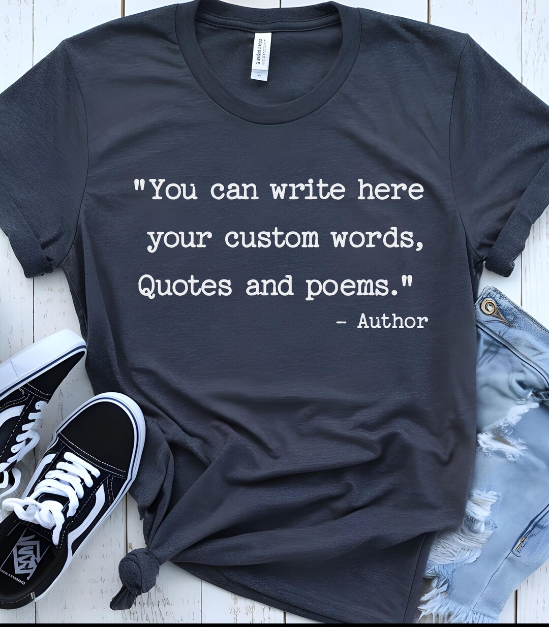 Custom Quote Shirt | Favorite Author Tshirt | Personalized Typewriter ...