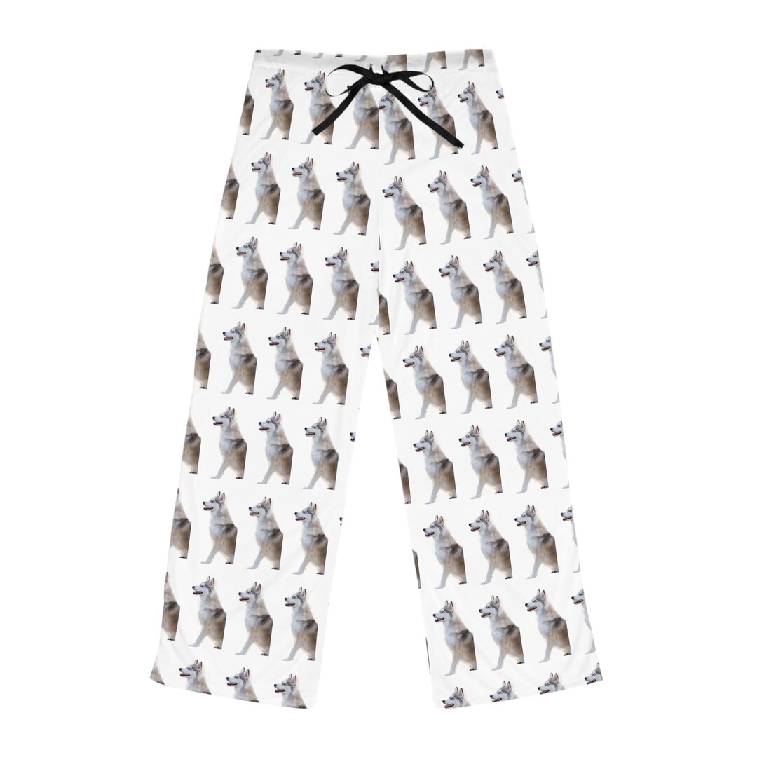 Fun Wolf Print Pajama Pants Cozy Sleepwear for Animal Lovers, Sleep ...