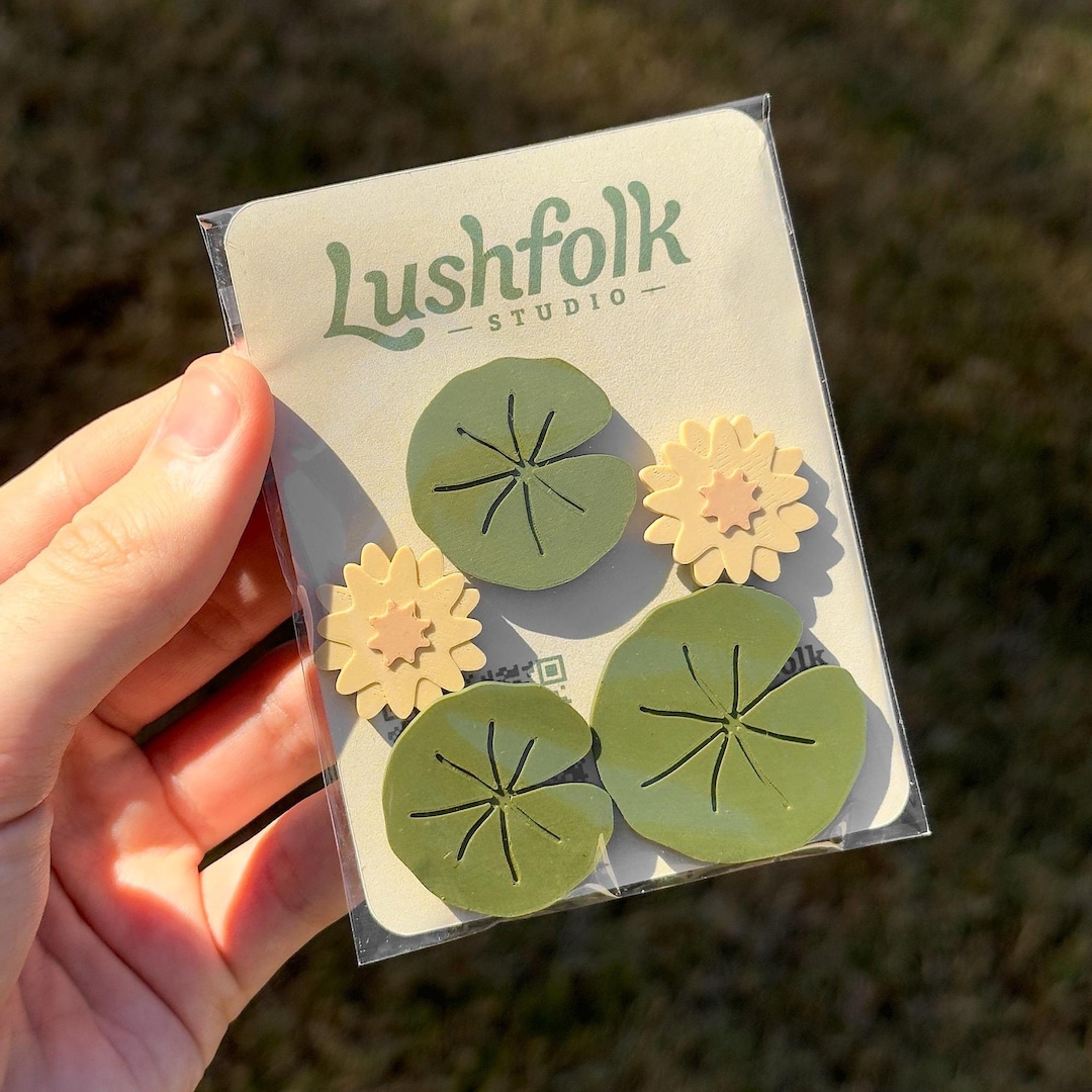 Lily Pond Magnet Set | Lily Pad & Water Lillies | Art Magnets for ...