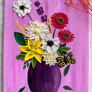 Floral Texture Art | Textured Flower Painting | Home Decor | Floral ...