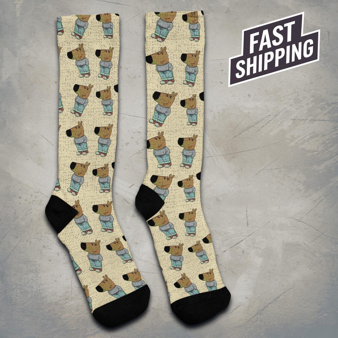 Chill Guy Meme Socks, Funny All-over Print, Unisex Sublimation Socks ...