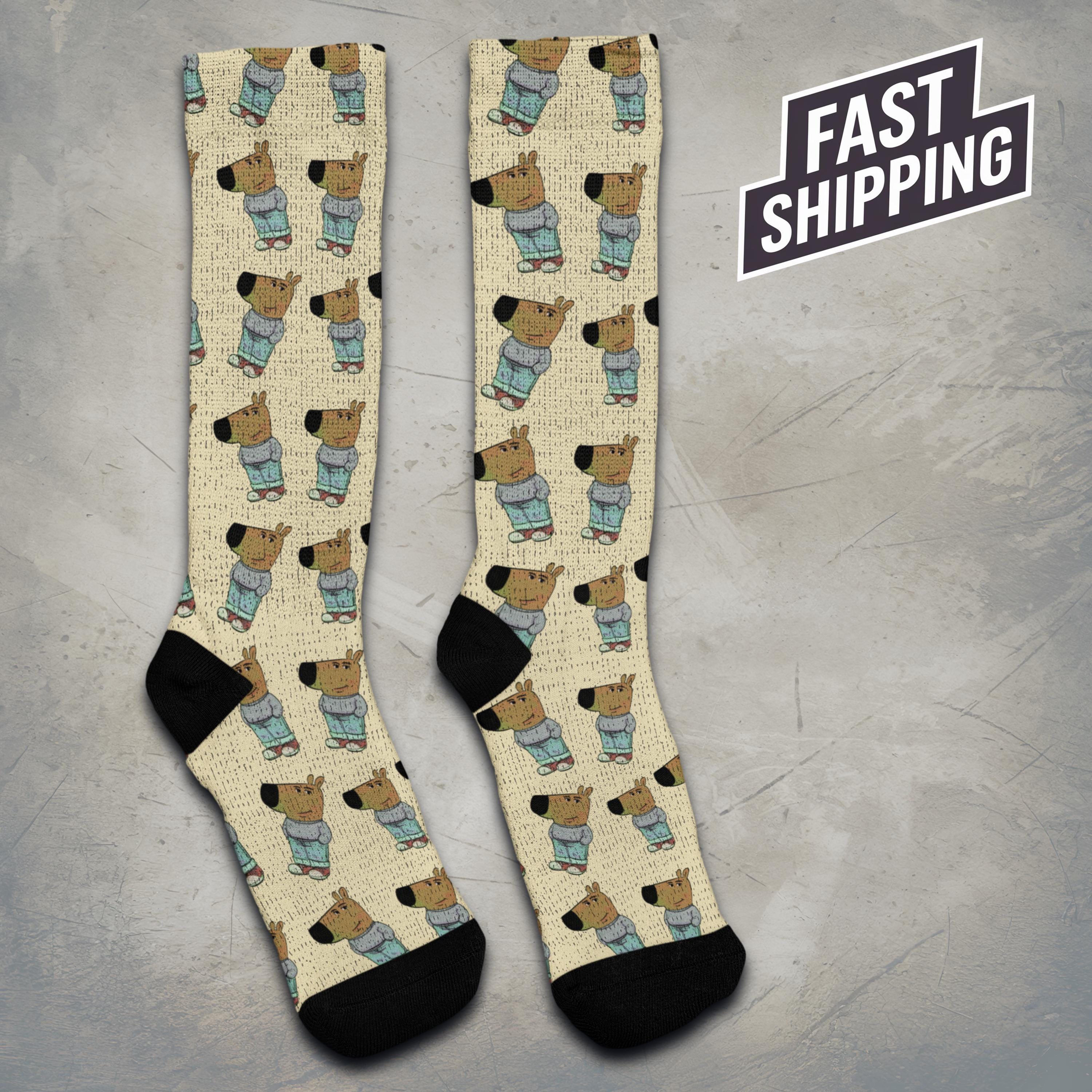 Chill Guy Meme Socks, Funny All-over Print, Unisex Sublimation Socks ...