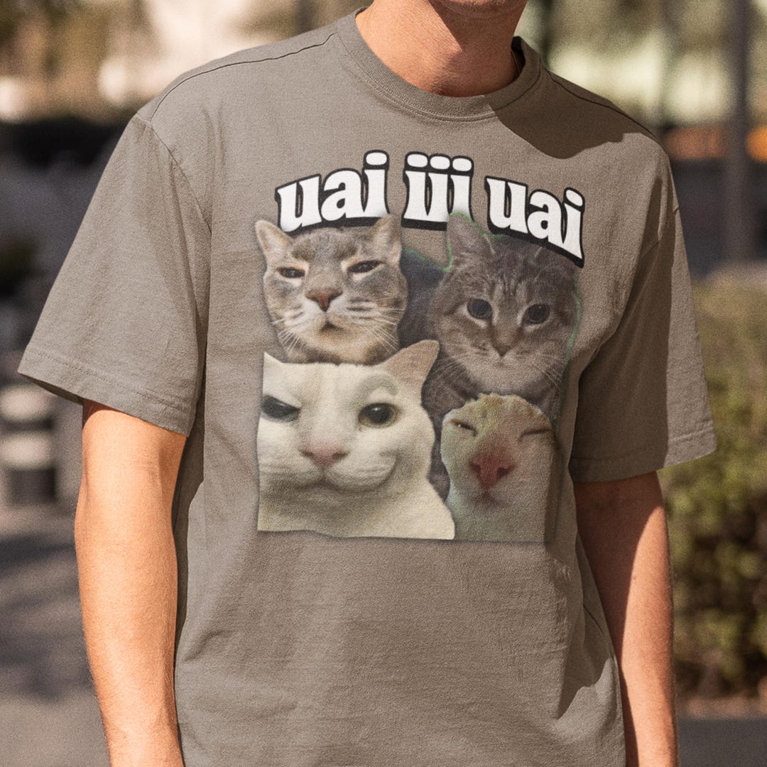 Uai Cat Meme Shirt, Funny Sigma Cat Graphic Tee, Alpha Male Ohio Rizz ...