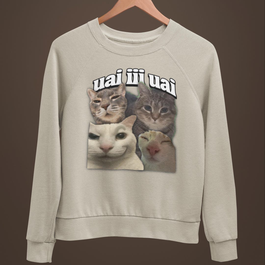 Uai Cat Meme Sweatshirt, Funny Sigma Cat Crewneck, Ohio Rizz Alpha ...