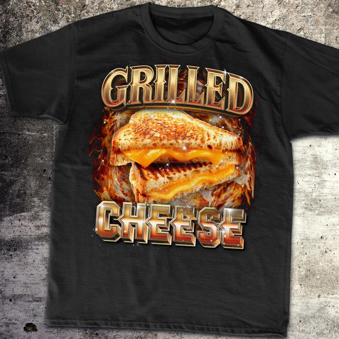 Grilled Cheese Shirt, Food Lover, Funny Gag T-shirt, Weird Shirts, 90s ...