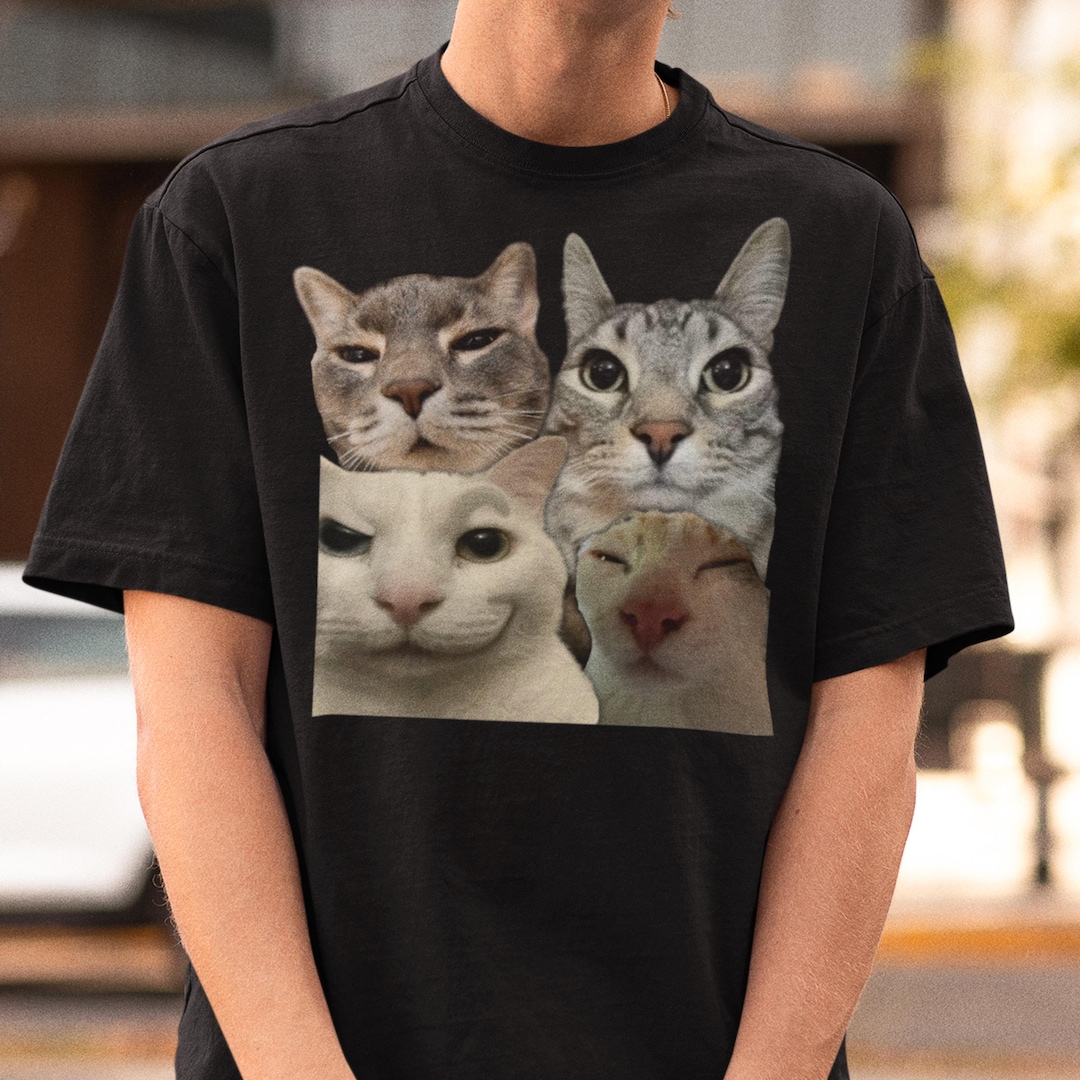 Funny Cat Meme Shirt, Quirky Viral Cat Shirt, Unisex Cat Lover Top ...