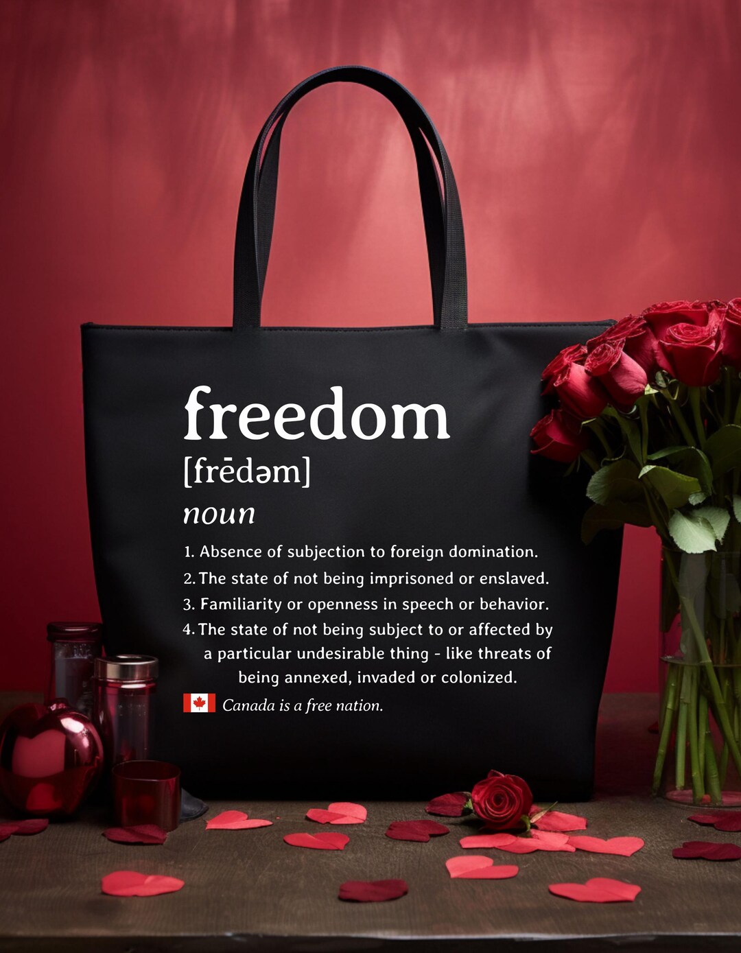 Tote Bag. Journey Well 'freedom' Definition Tote. Beautiful Reusable ...