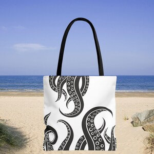 Tote Bag . Journey Well 'leviathan' Octopus Tote. Beautiful Reusable ...