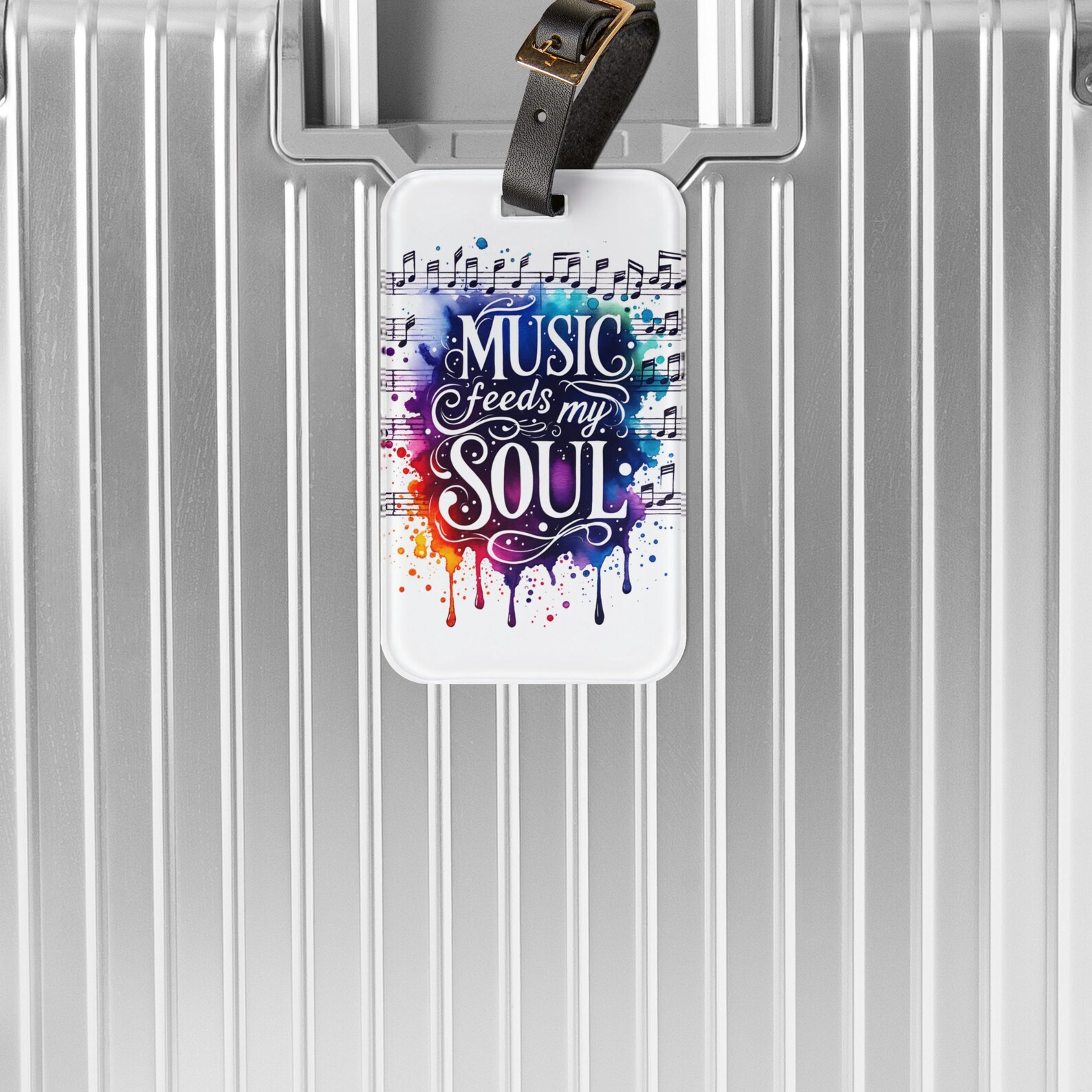 Musical Luggage Tag, A Vibrant Travel Accessory, Gift for Musicians ...