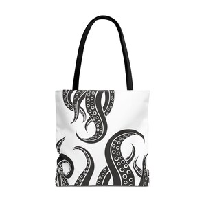 Tote Bag . Journey Well 'leviathan' Octopus Tote. Beautiful Reusable ...